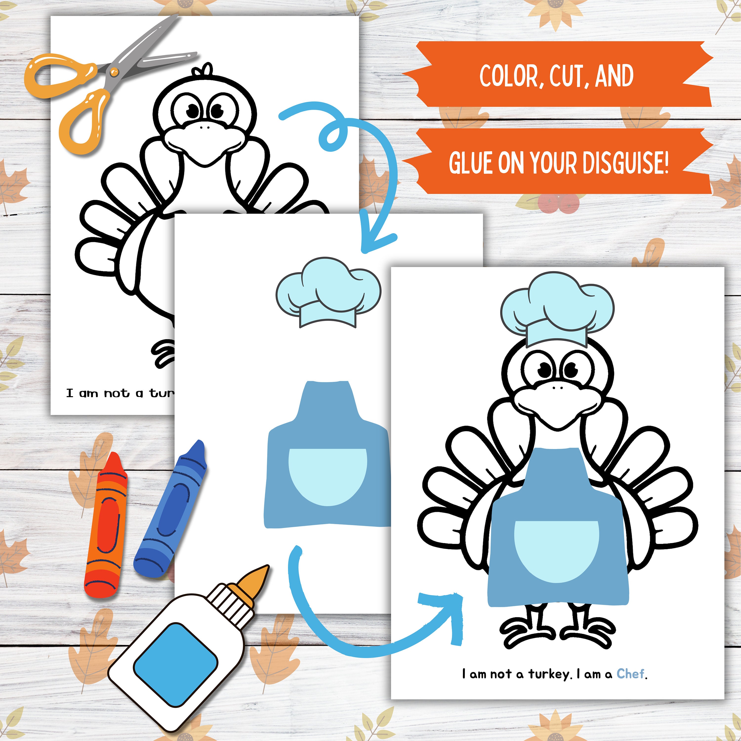 Disguise a Turkey Thanksgiving Printable Craft for Kids and Toddlers ...