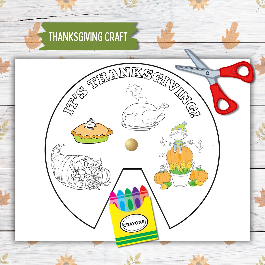 Thanksgiving Coloring Craft for Kids and Toddlers, Printable ...