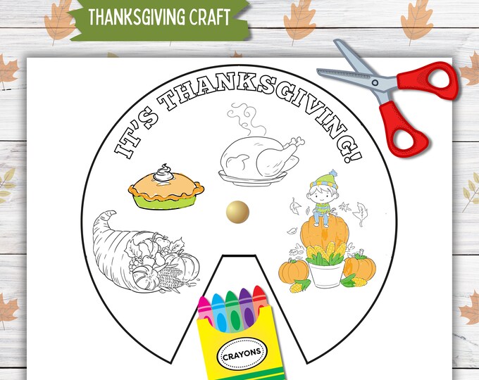 Thanksgiving Coloring Craft for Kids and Toddlers, Printable ...