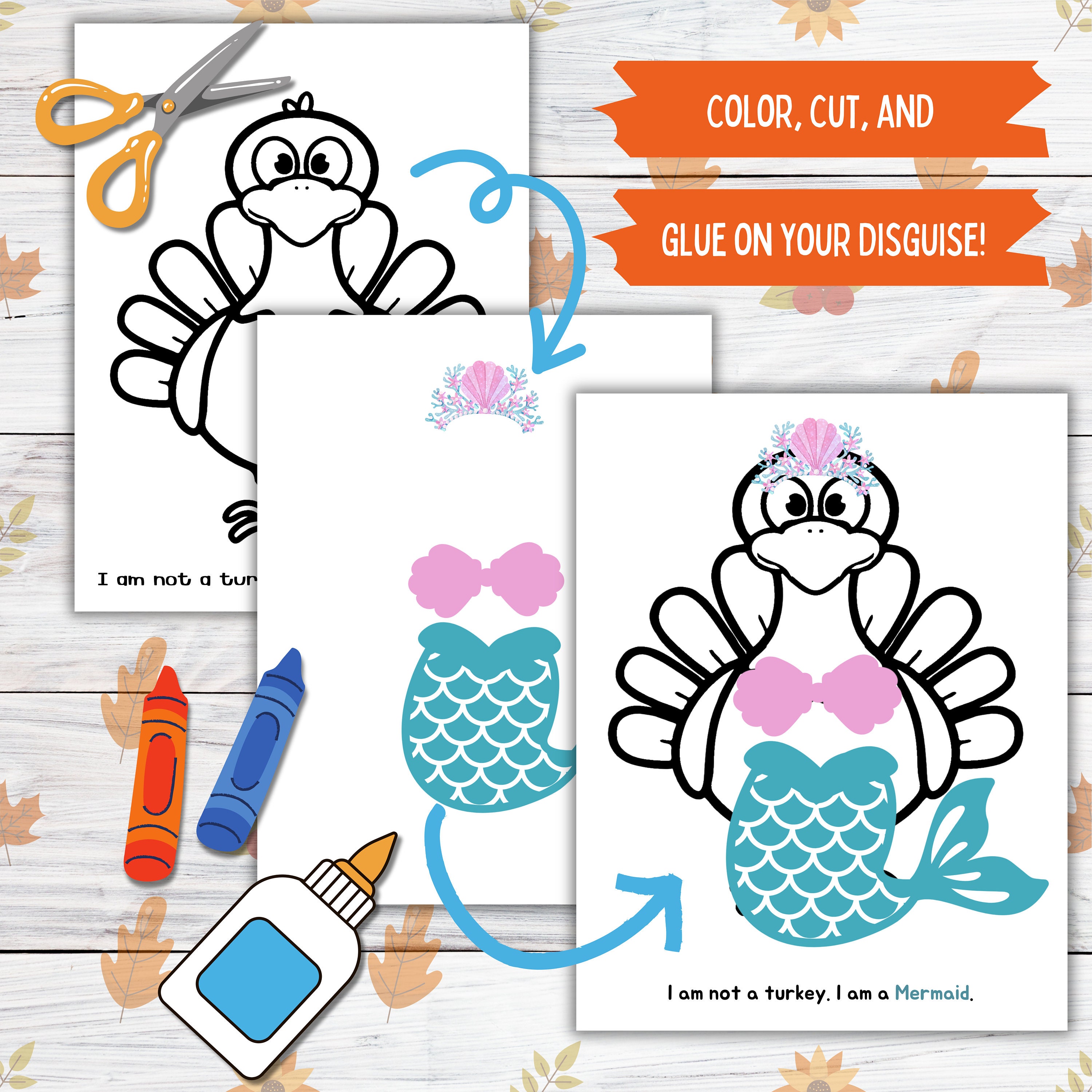 Disguise a Turkey Thanksgiving Printable Craft for Kids and Toddlers ...