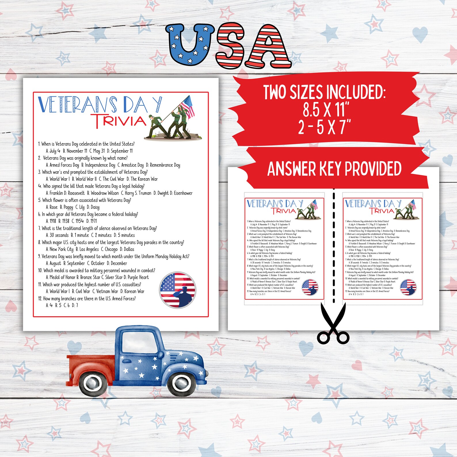 Veterans Day Trivia Game, Veterans Day Trivia Questions, Patriotic ...