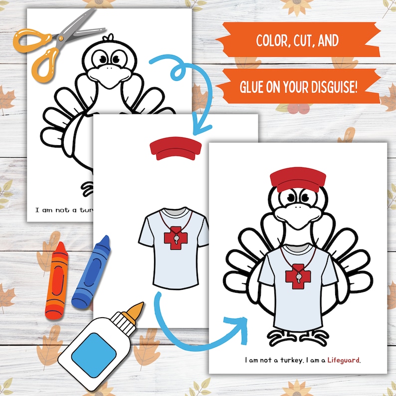 Disguise a Turkey Thanksgiving Printable Crafts for Kids and Toddlers ...