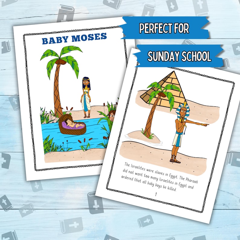 Baby Moses Bible Story Lesson, Bible Study Printable Coloring Pages ...