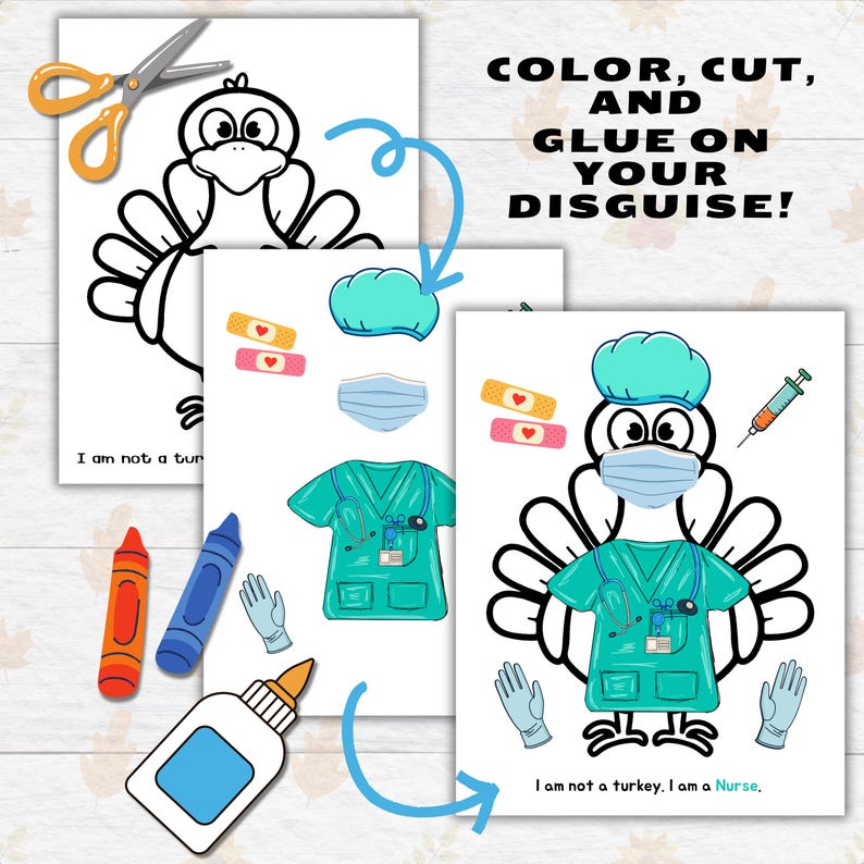 Disguise a Turkey Thanksgiving Printable Craft for Kids and Toddlers ...