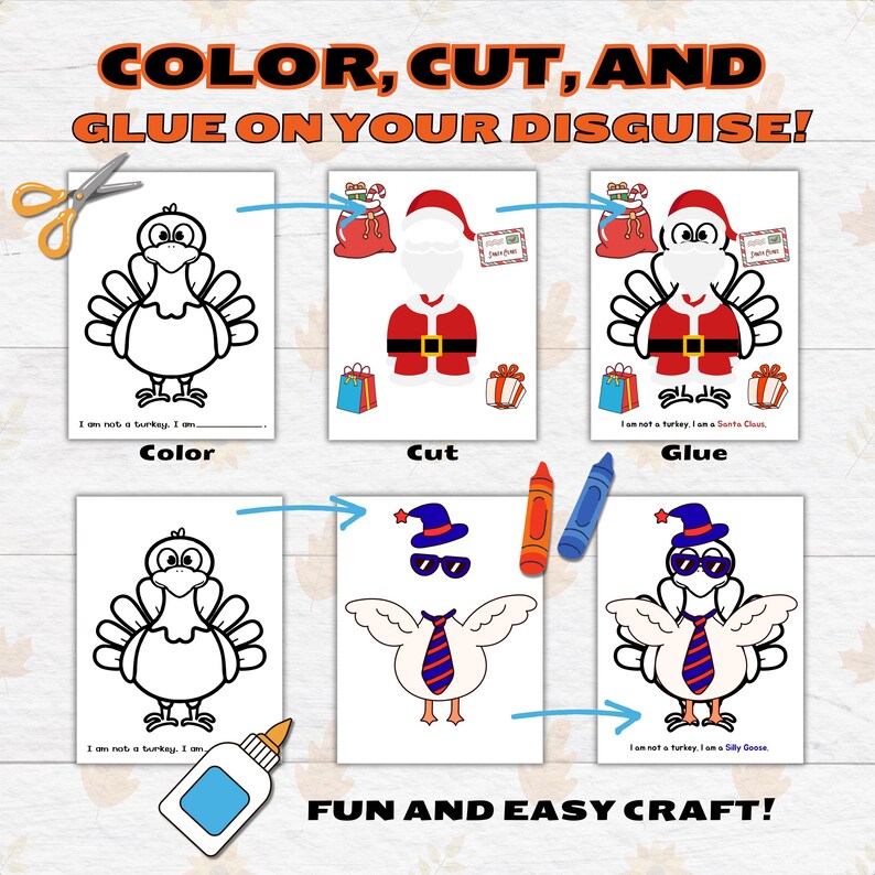 Disguise a Turkey Thanksgiving Printable Crafts for Boys and Girls ...