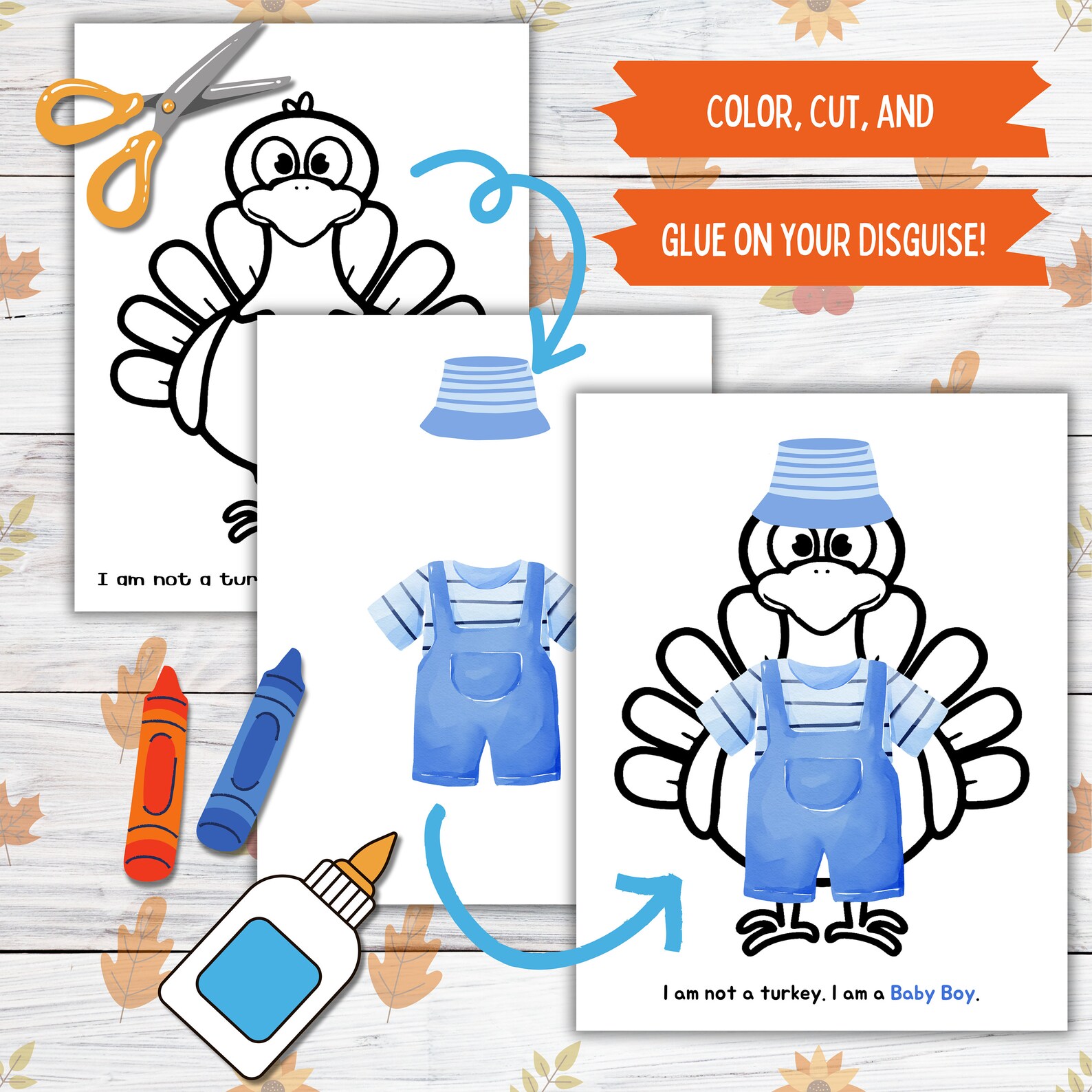 Disguise a Turkey Thanksgiving Printable Crafts for Kids and Toddlers ...