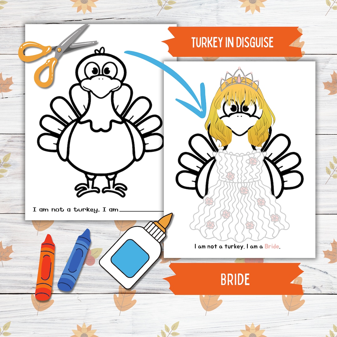 Manualidades imprimibles para disfrazar un pavo para Acción de Gracias ...