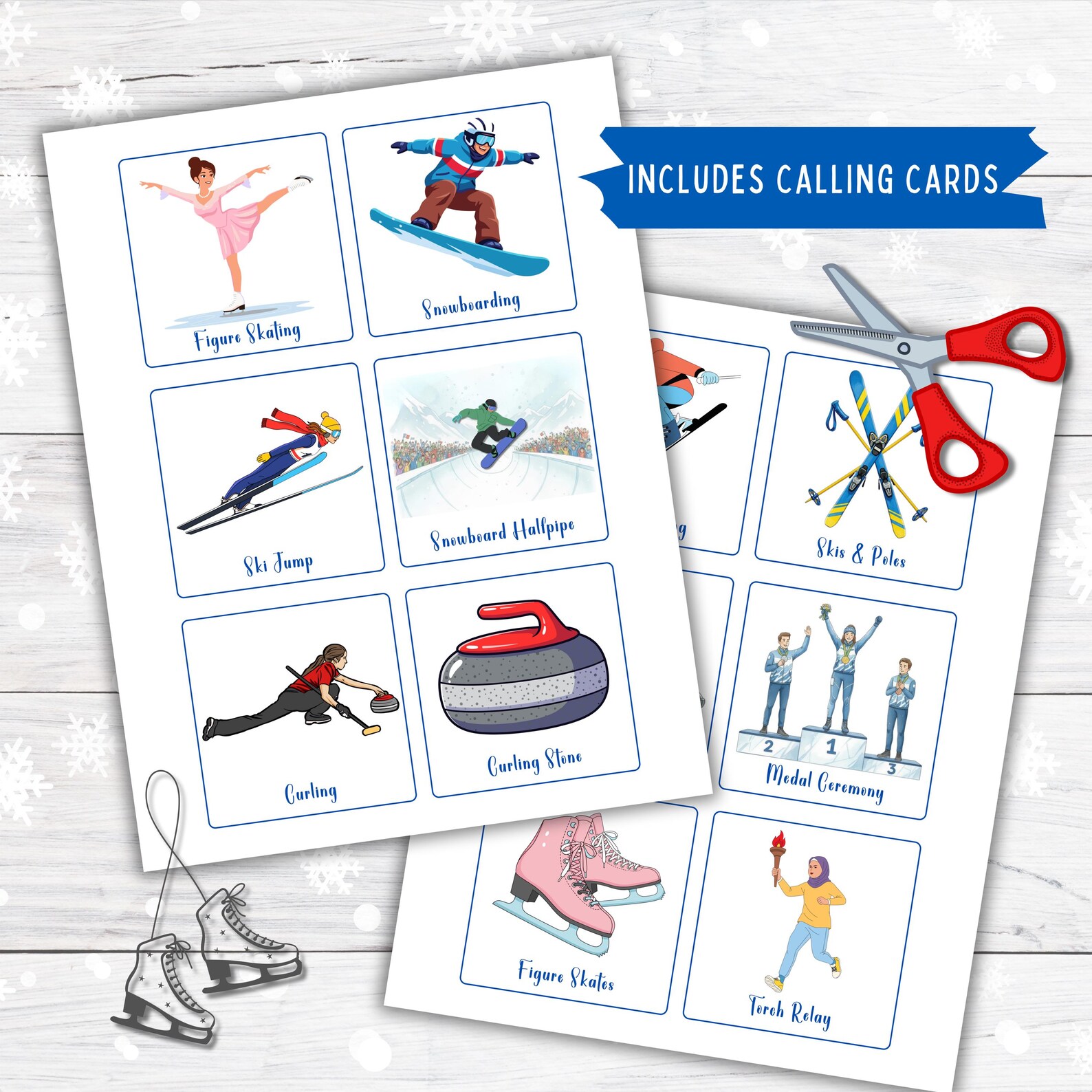 2026 Winter Games Bingo, Printable Winter Sports 2026 Bingo, Winter ...
