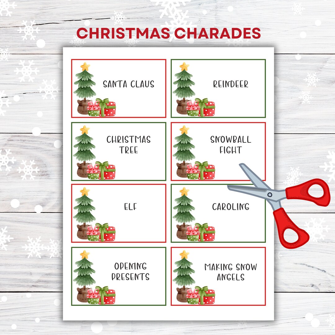 Christmas Charades, Christmas Party Games for Large Groups, Christmas ...