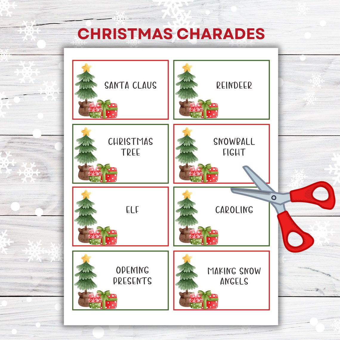 Christmas Charades, Christmas Party Games for Large Groups, Christmas ...