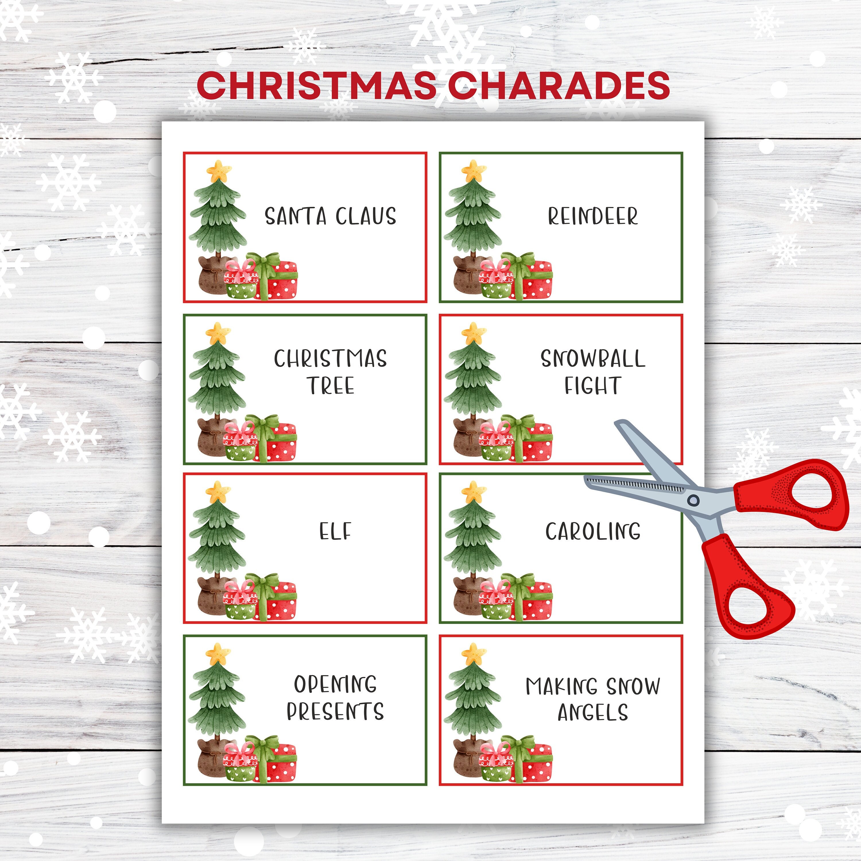 Christmas Charades, Christmas Party Games for Large Groups, Christmas ...