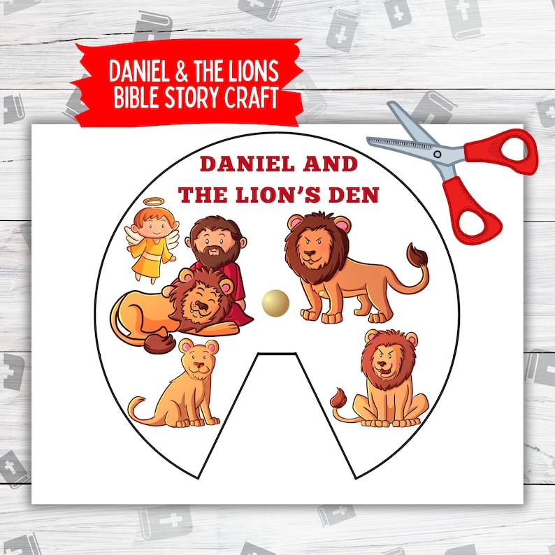 Daniel and the Lion's Den Printable Wheel, Christian Homeschool ...