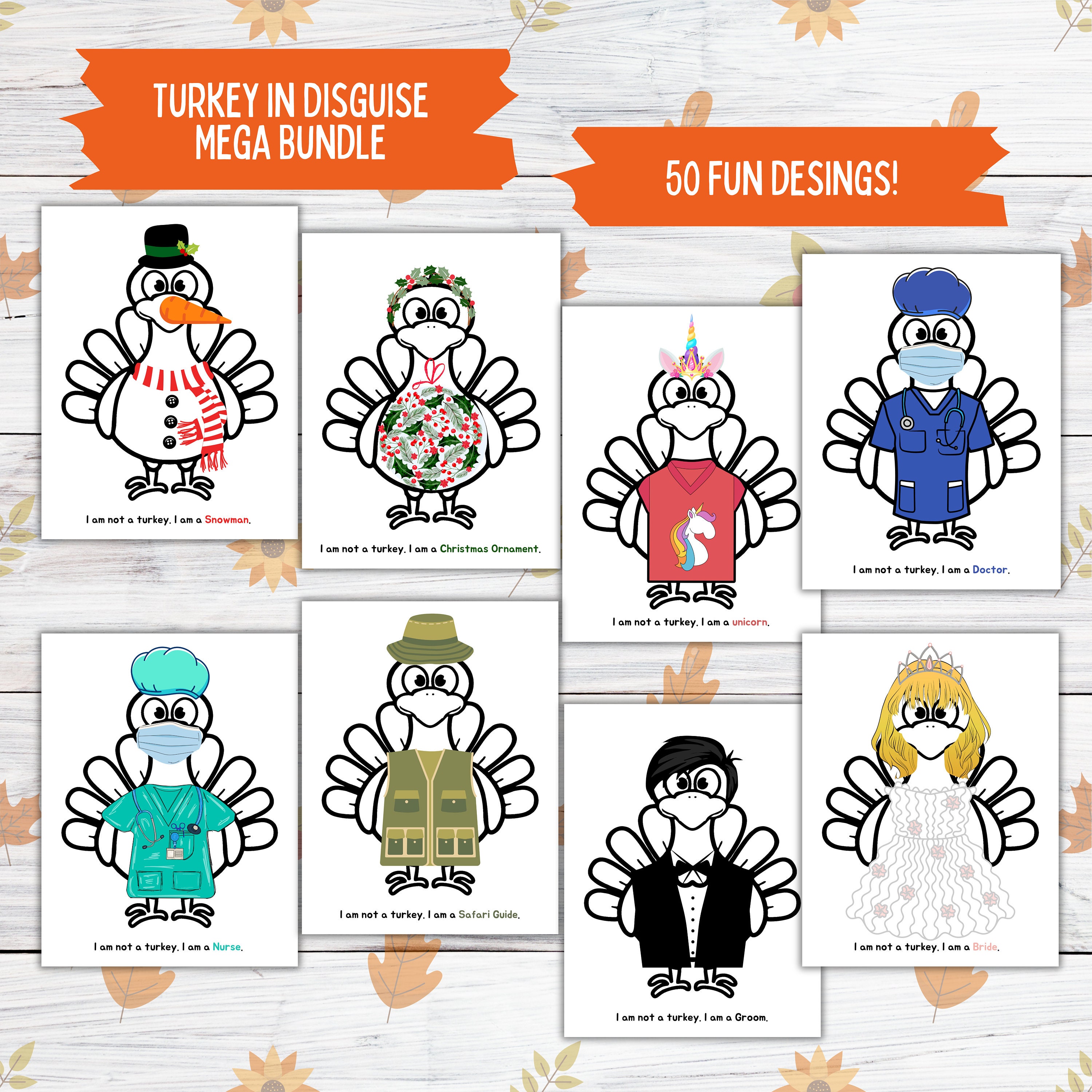 Disguise a Turkey Thanksgiving Printable Craft for Kids and Toddler ...
