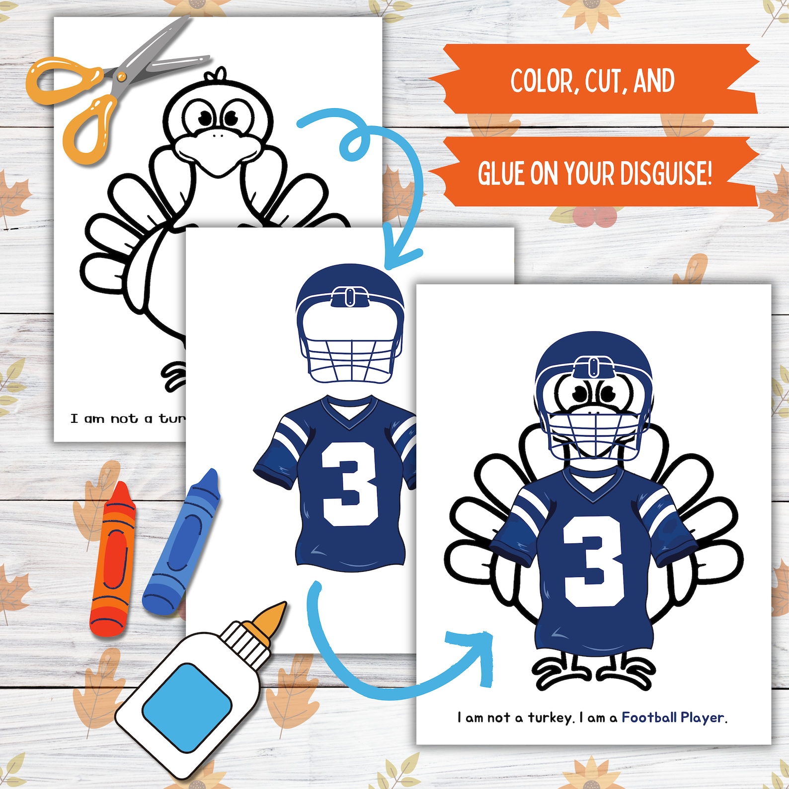 Disguise a Turkey Thanksgiving Printable Crafts for Kids and Toddlers ...