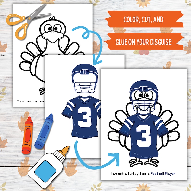 Disguise a Turkey Thanksgiving Printable Crafts for Kids and Toddlers ...