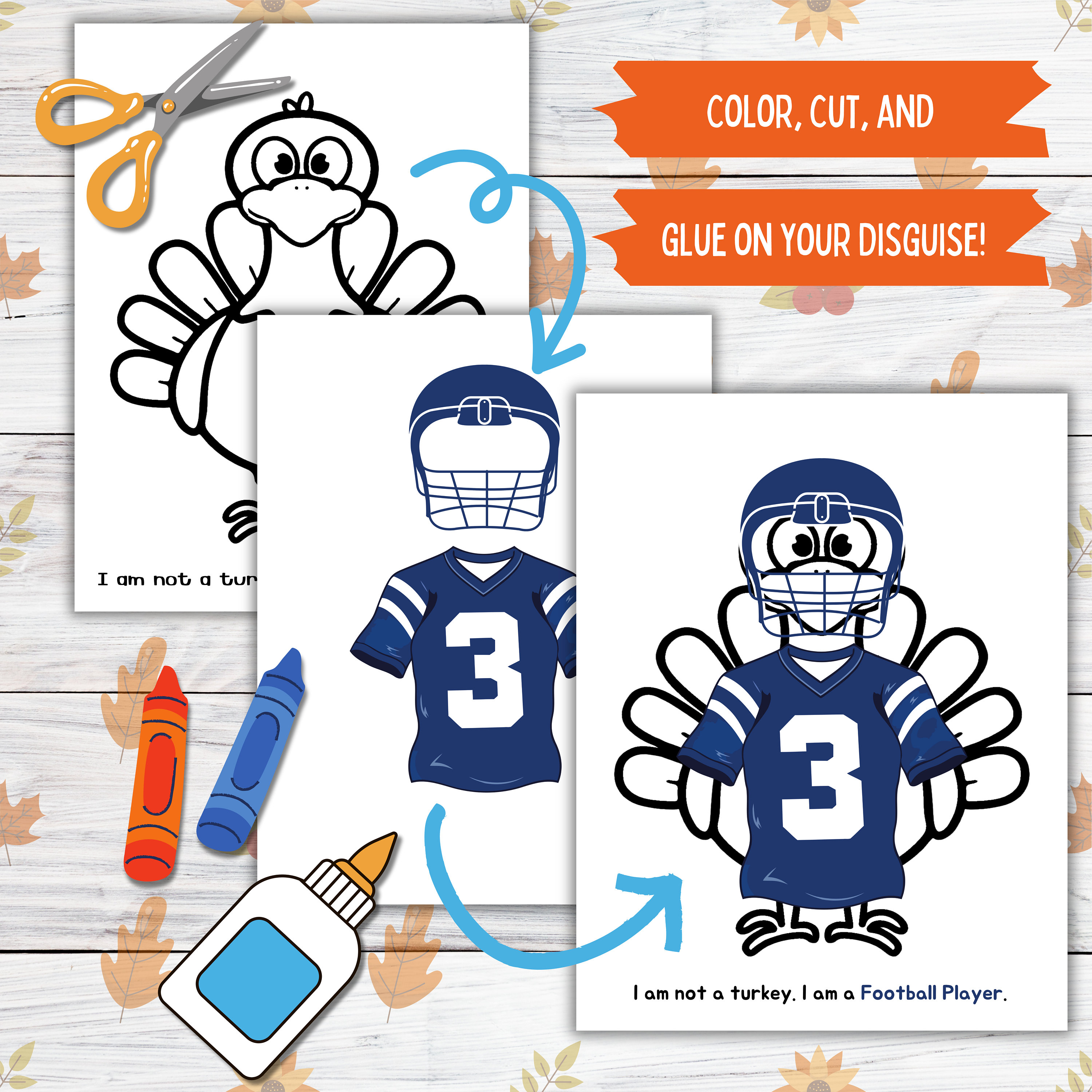 Disguise a Turkey Thanksgiving Printable Crafts for Kids and Toddlers ...