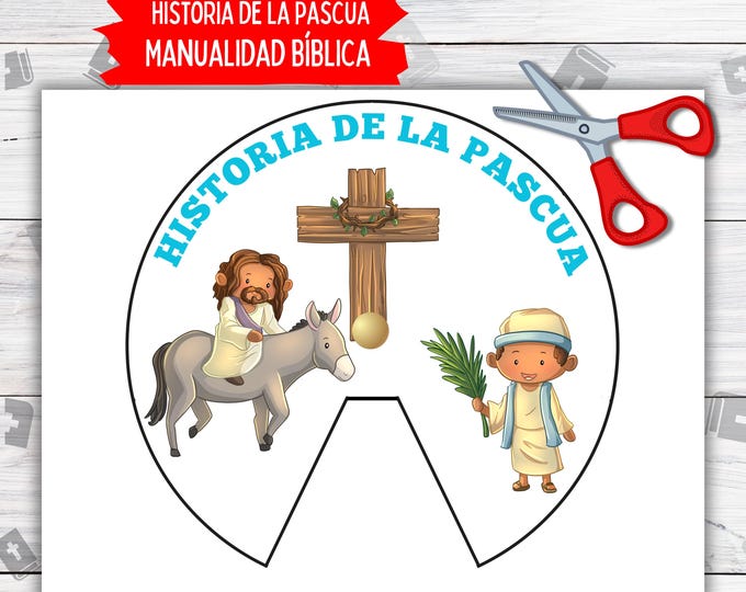 Historia De La Pascua, Spanish Easter Story Wheel, Holy Week Printable ...