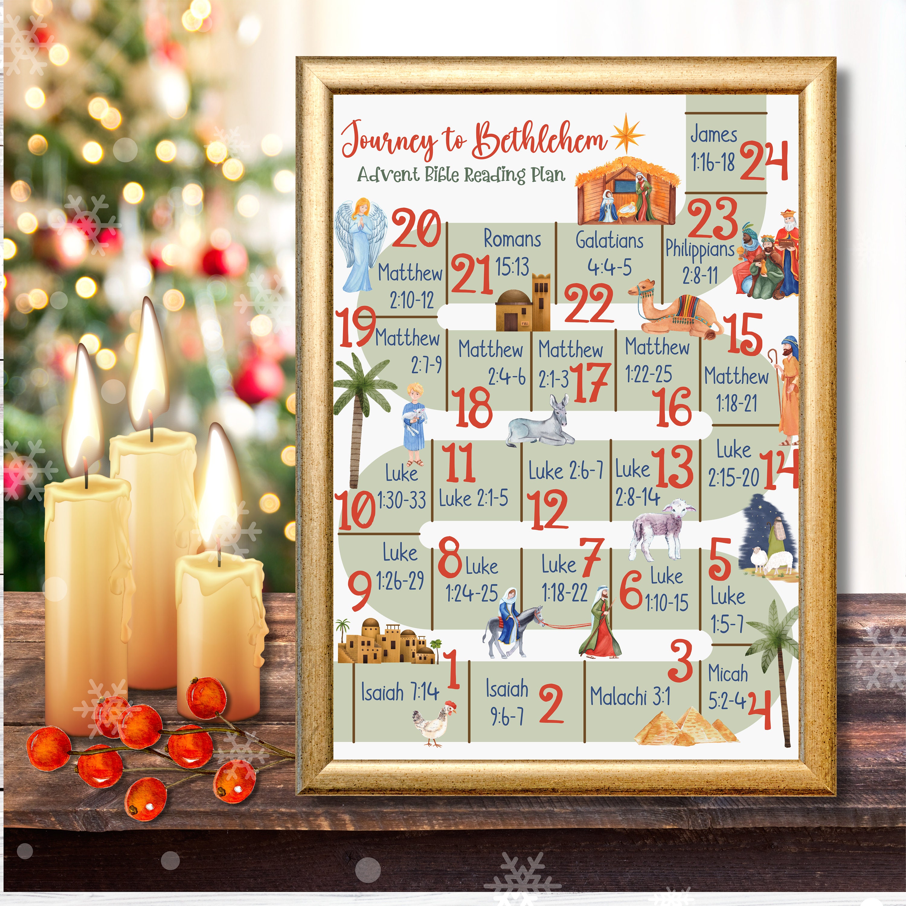 Nativity Advent Calendar for Kids, Printable Nativity Advent Calendar ...