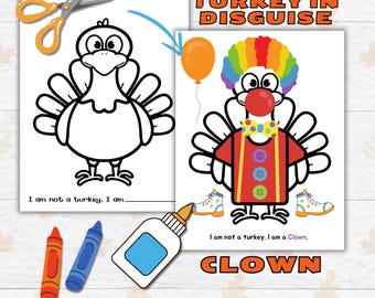 Disguise a Turkey Thanksgiving Printable Craft for Kids and Toddlers ...