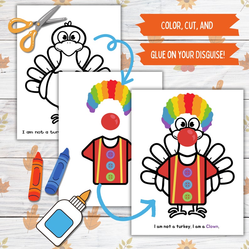 Disguise a Turkey Thanksgiving Printable Craft for Kids and Toddlers ...