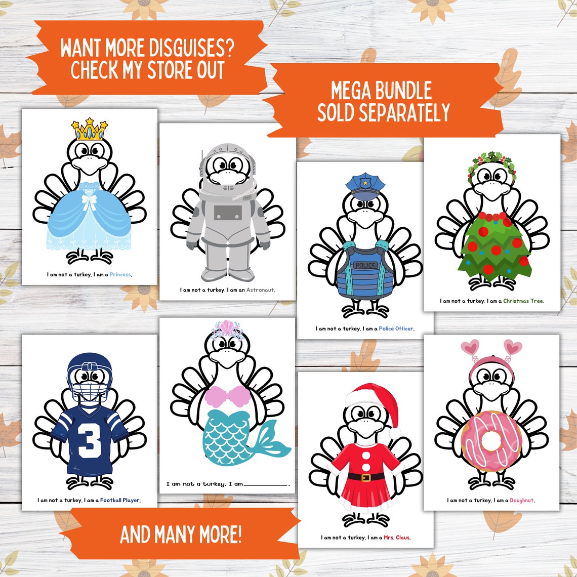 Disguise a Turkey Thanksgiving Printable Craft for Kids and Toddlers ...