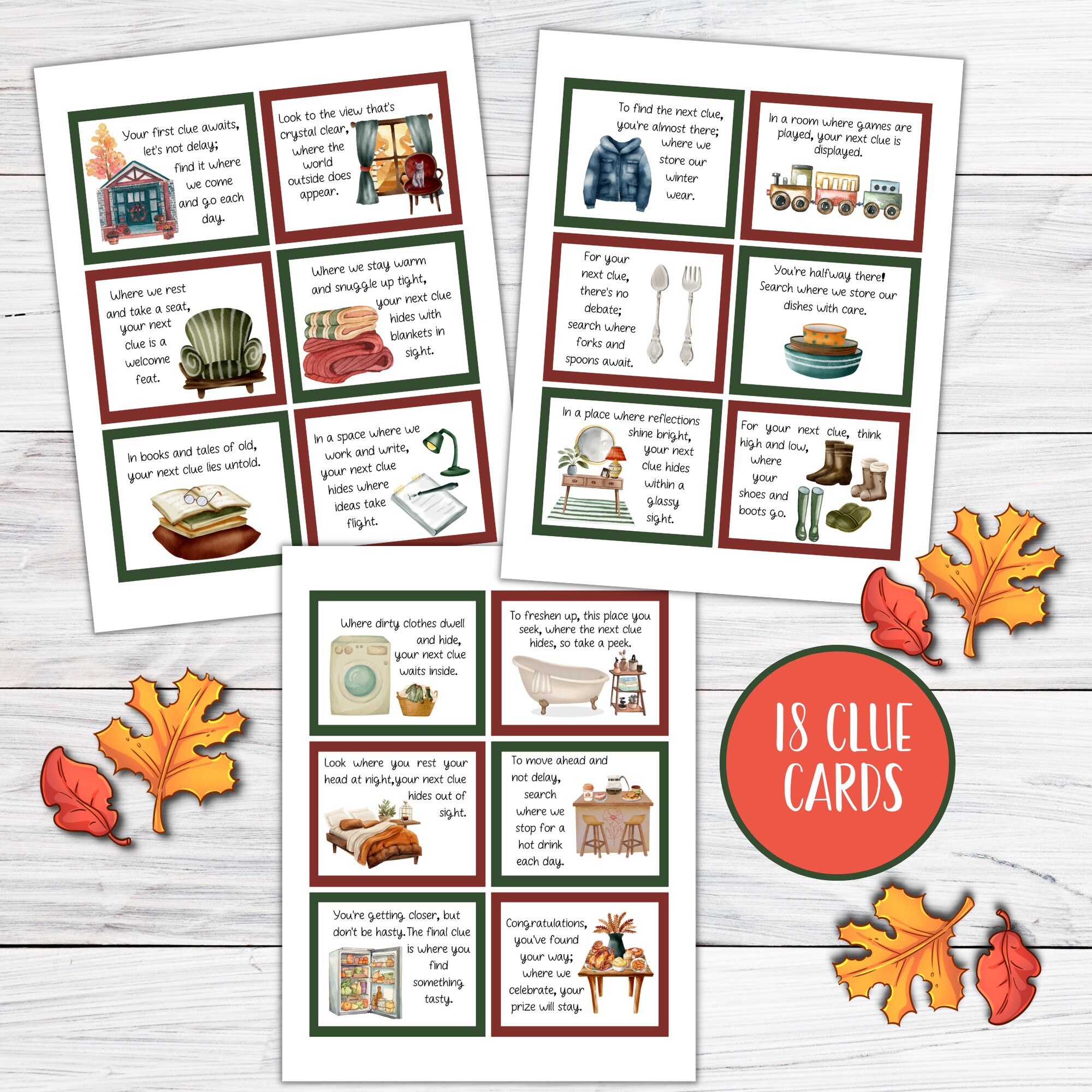 Thanksgiving Scavenger Hunt for Kids, Indoor Scavenger Hunt, Teen ...