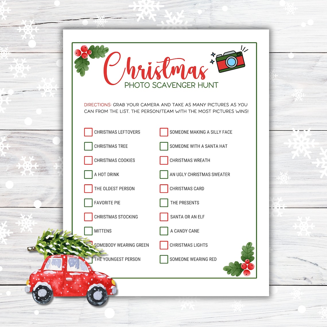 Christmas Photo Scavenger Hunt, Christmas Photo Scavenger Hunt for ...