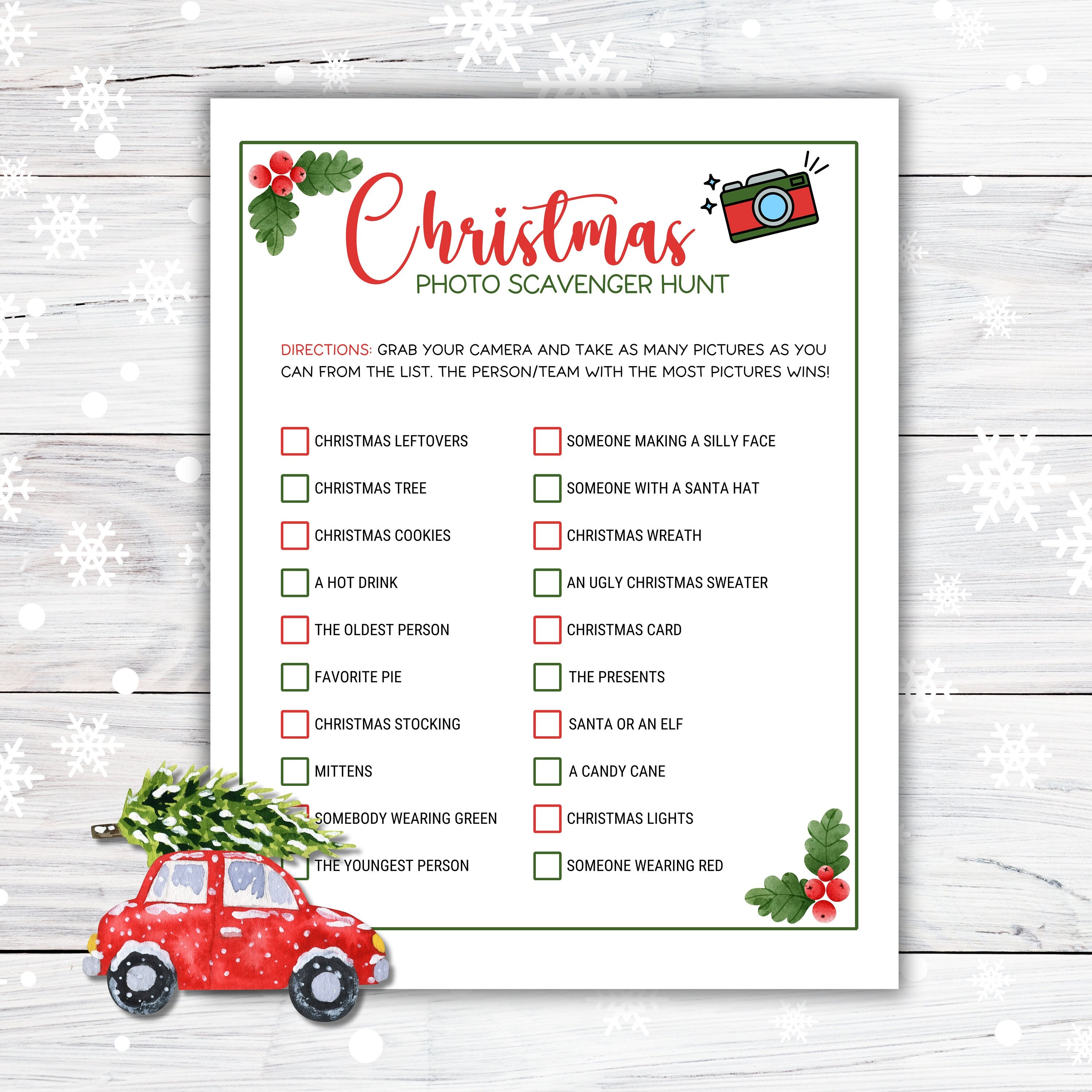 Christmas Photo Scavenger Hunt, Christmas Photo Scavenger Hunt for ...