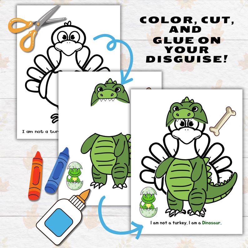 Disguise a Turkey Thanksgiving Printable Crafts for Kids and Toddlers ...