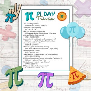 Pi Day Trivia Game, Pi Day Printable Games, Math Pi Day Activities ...