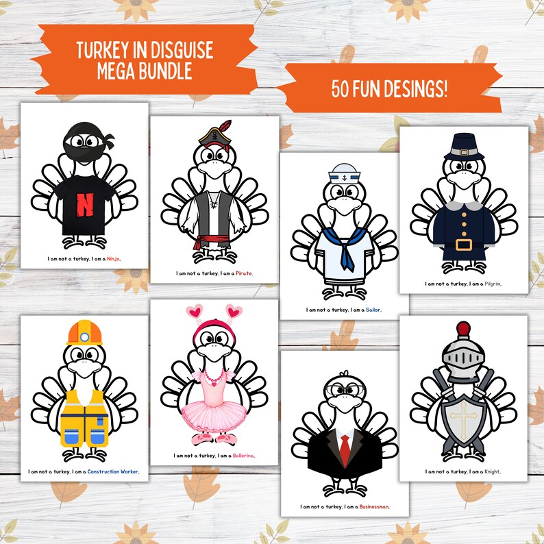 Disguise a Turkey Thanksgiving Printable Crafts for Boys and Girls ...