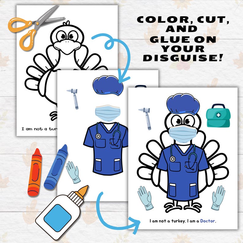 Disguise a Turkey Thanksgiving Printable Craft for Kids and Toddlers ...