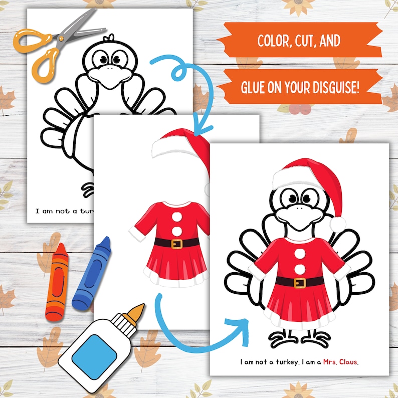 Disguise a Turkey Thanksgiving Printable Craft for Kids and Toddlers ...