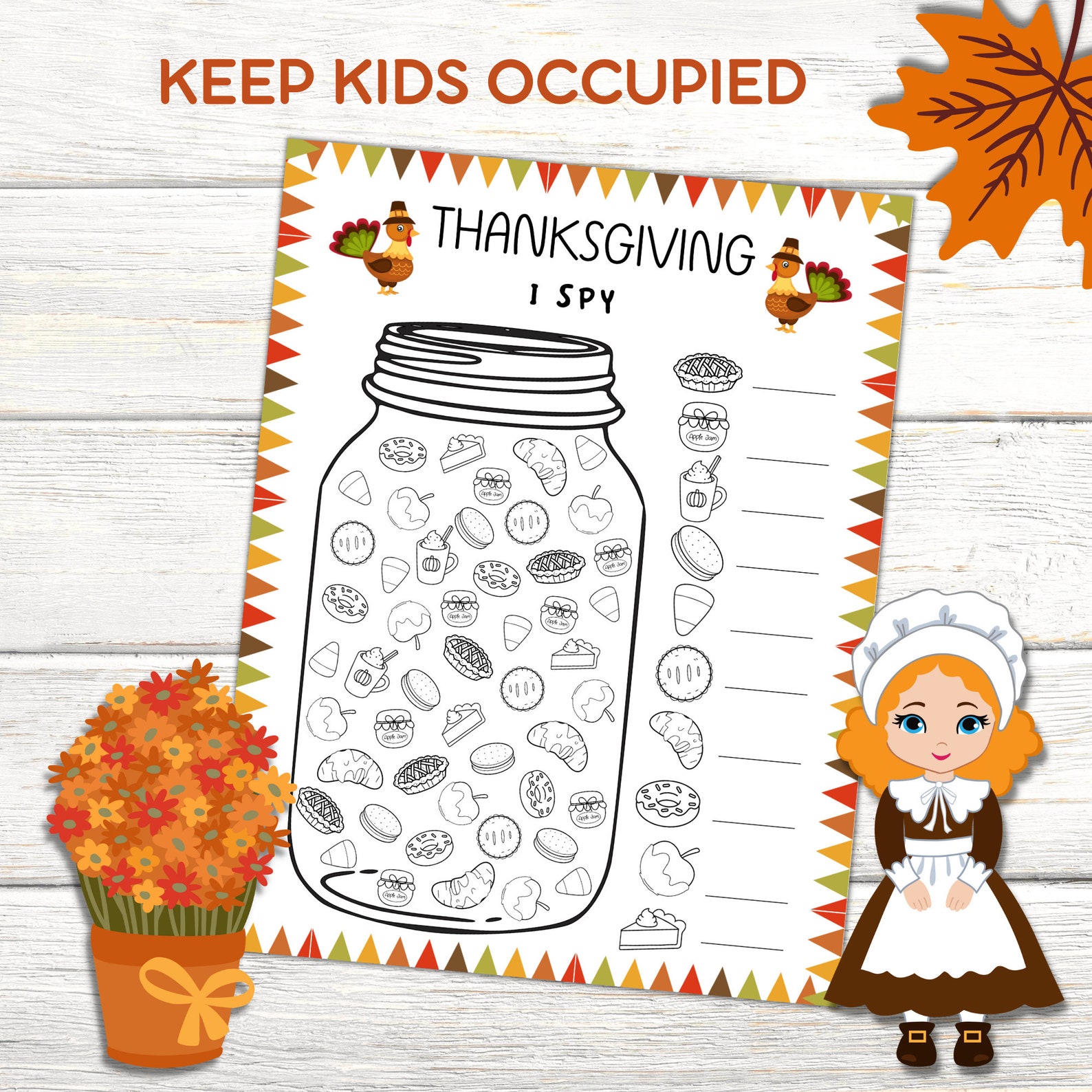 Thanksgiving I Spy, Autumn Activities for Kids, Thanksgiving Games ...