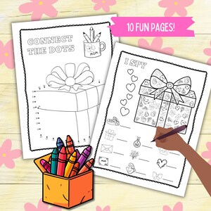 Mother's Day Kids Coloring Pages and Activity Book, Mother's Day ...