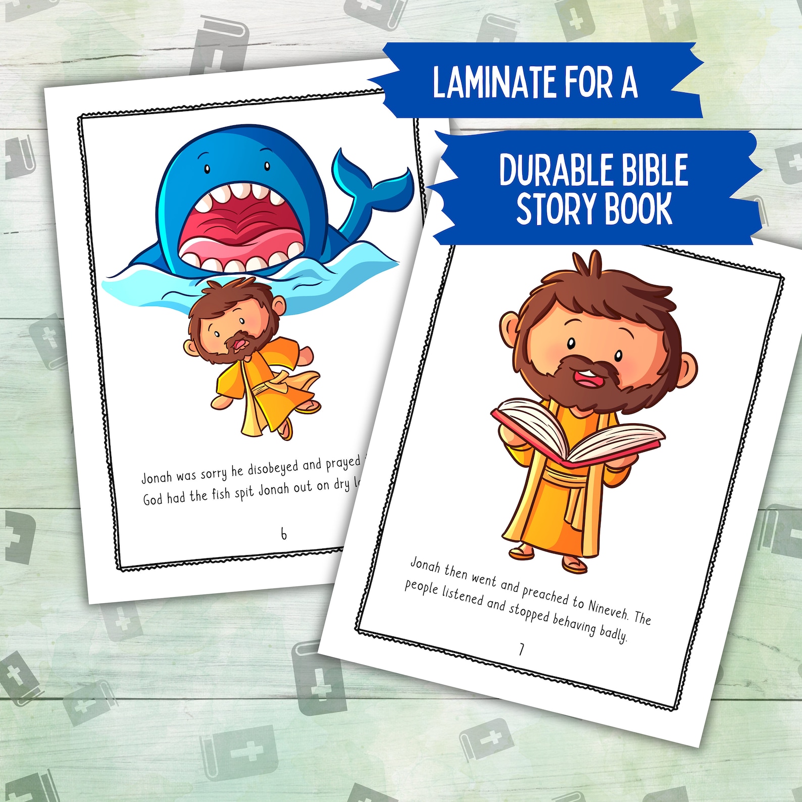 Jonah and the Whale Kids Bible Story Lesson, Kids Bible Heroes Coloring ...