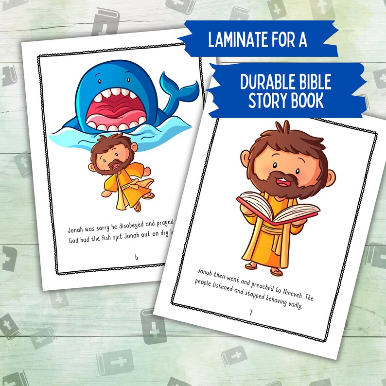 Jonah and the Whale Kids Bible Story Lesson, Kids Bible Heroes Coloring ...