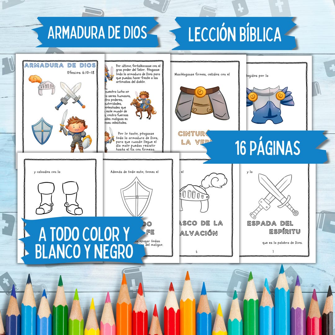 Armadura De Dios Lección Bíblica, Spanish Armor of God Bible Story ...