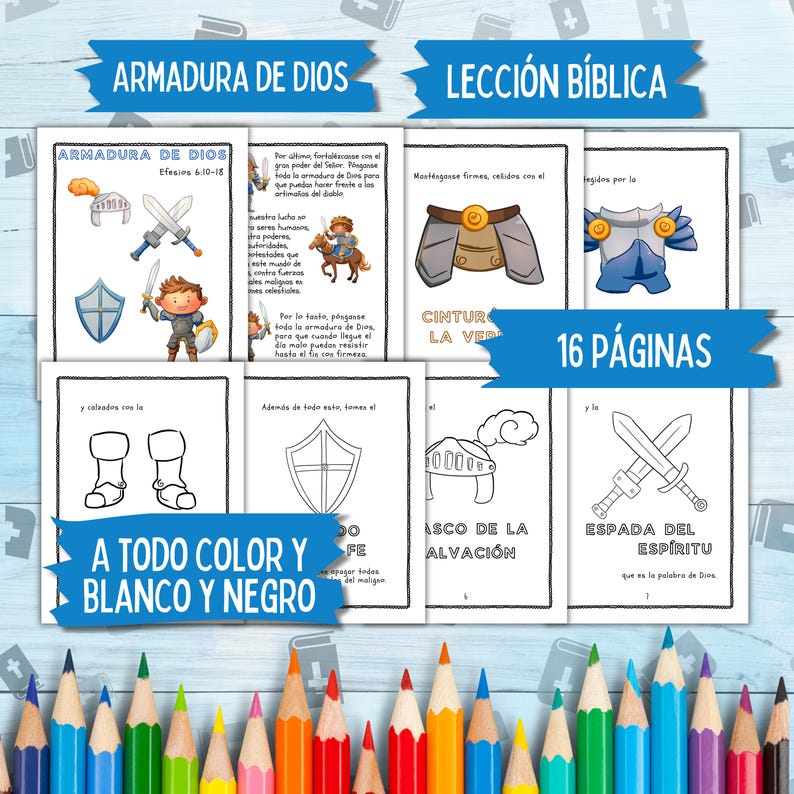 Armadura De Dios Lección Bíblica, Spanish Armor of God Bible Story ...
