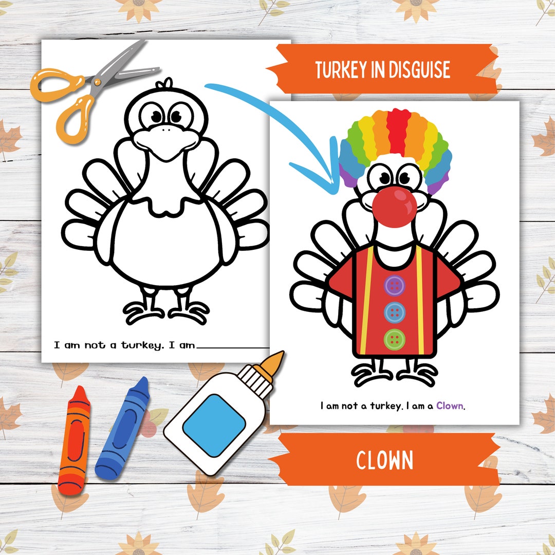Disguise a Turkey Thanksgiving Printable Craft for Kids and Toddlers ...