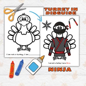 Disguise a Turkey Thanksgiving Printable Craft for Kids and Toddlers ...