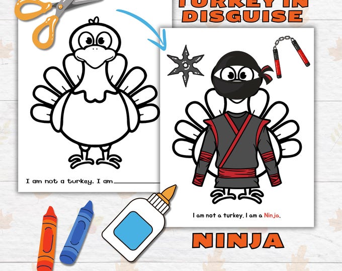 Disguise a Turkey Thanksgiving Printable Craft for Kids and Toddlers ...