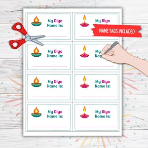 Diya Name Game, Diwali Printable Diya Name Game, Diwali Party Games ...