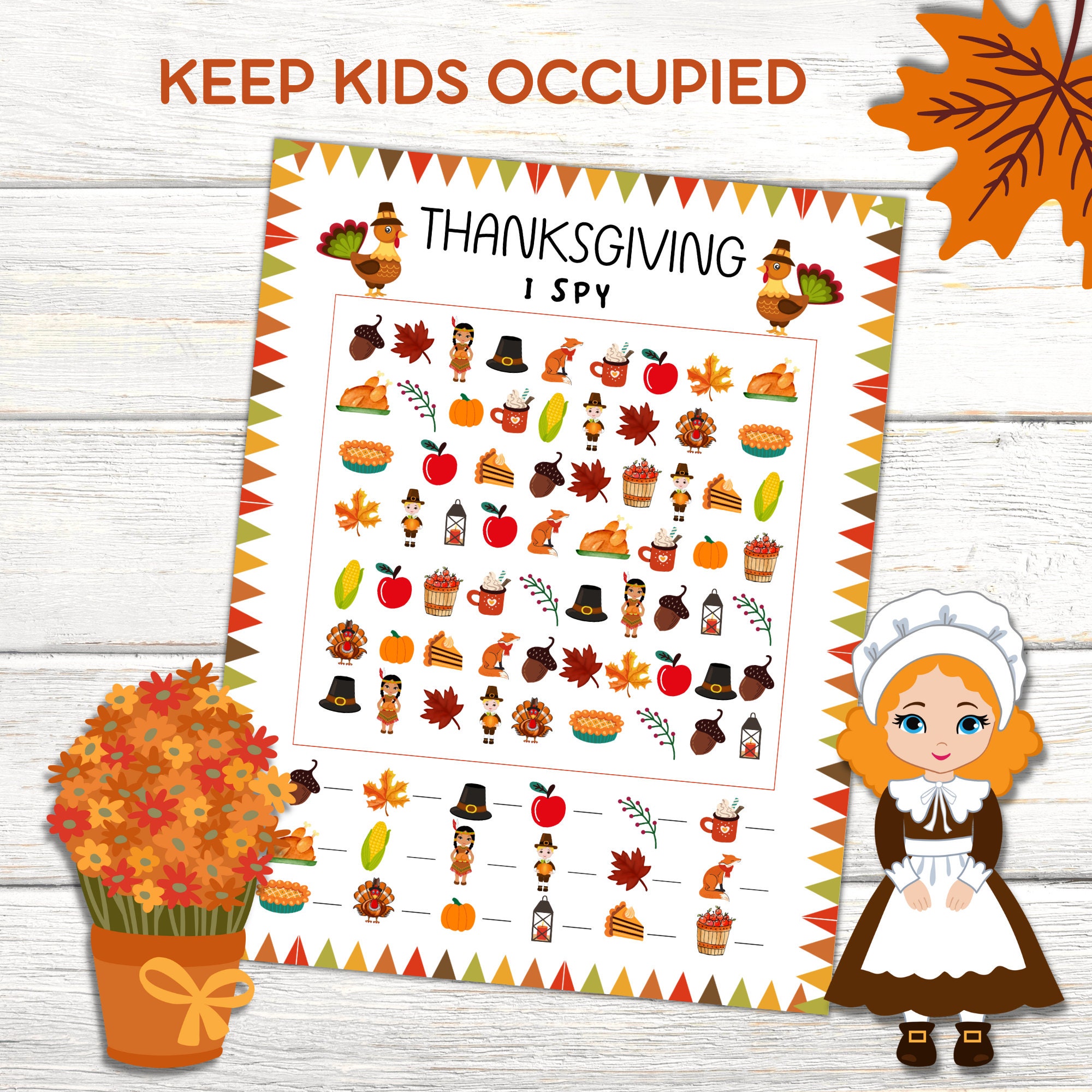 Thanksgiving I Spy, Thanksgiving Games Printable, Autumn Activities for ...