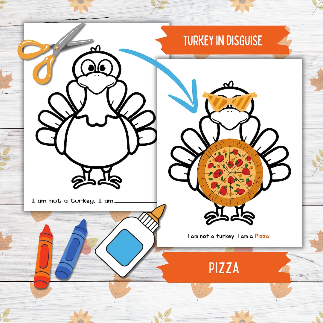 Manualidad imprimible para disfrazar un pavo en Acción de Gracias para ...