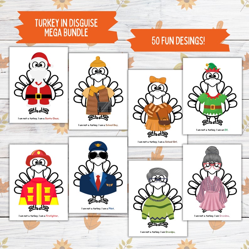 Disguise a Turkey Thanksgiving Printable Crafts for Boys and Girls ...
