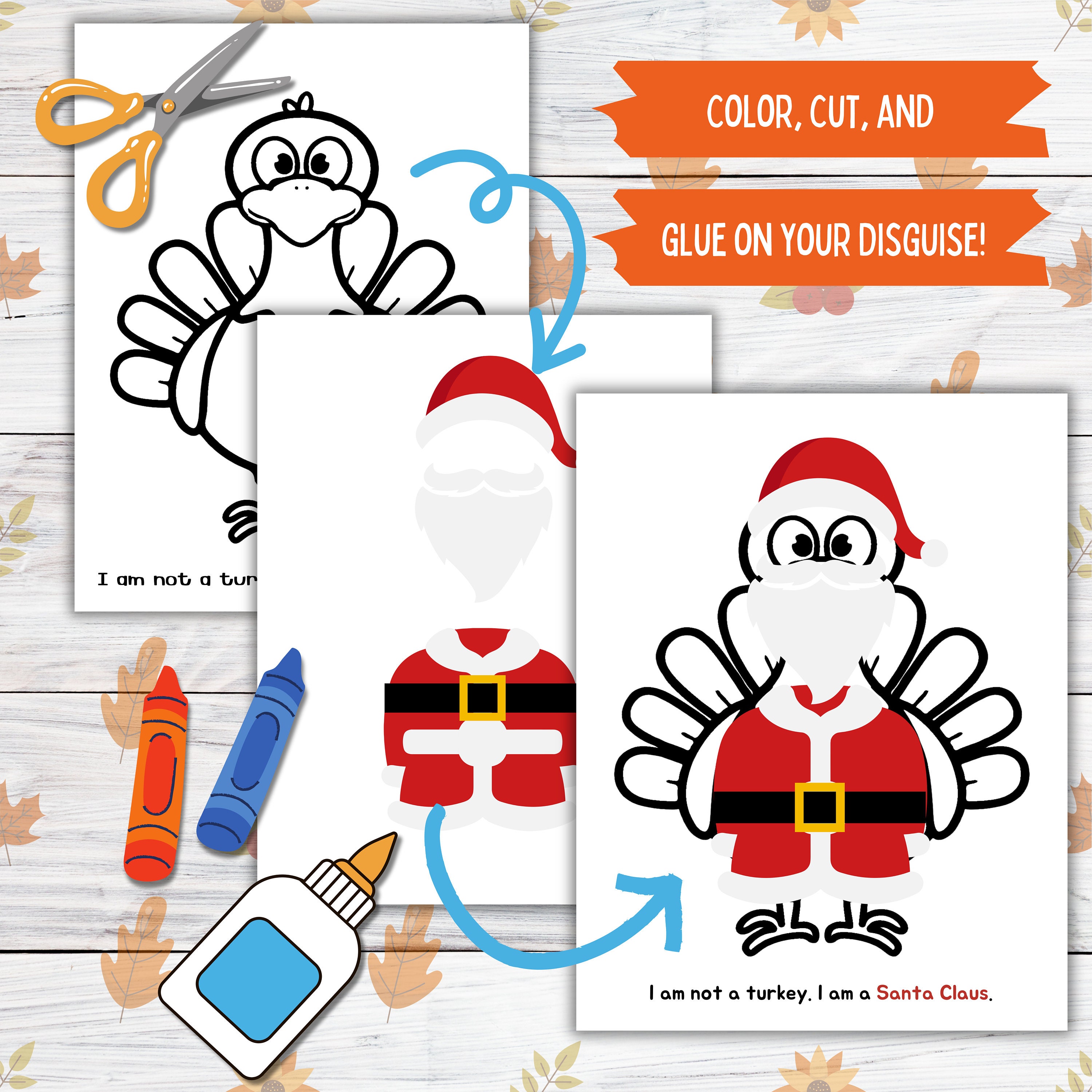 Disguise a Turkey Thanksgiving Printable Craft for Kids and Toddlers ...