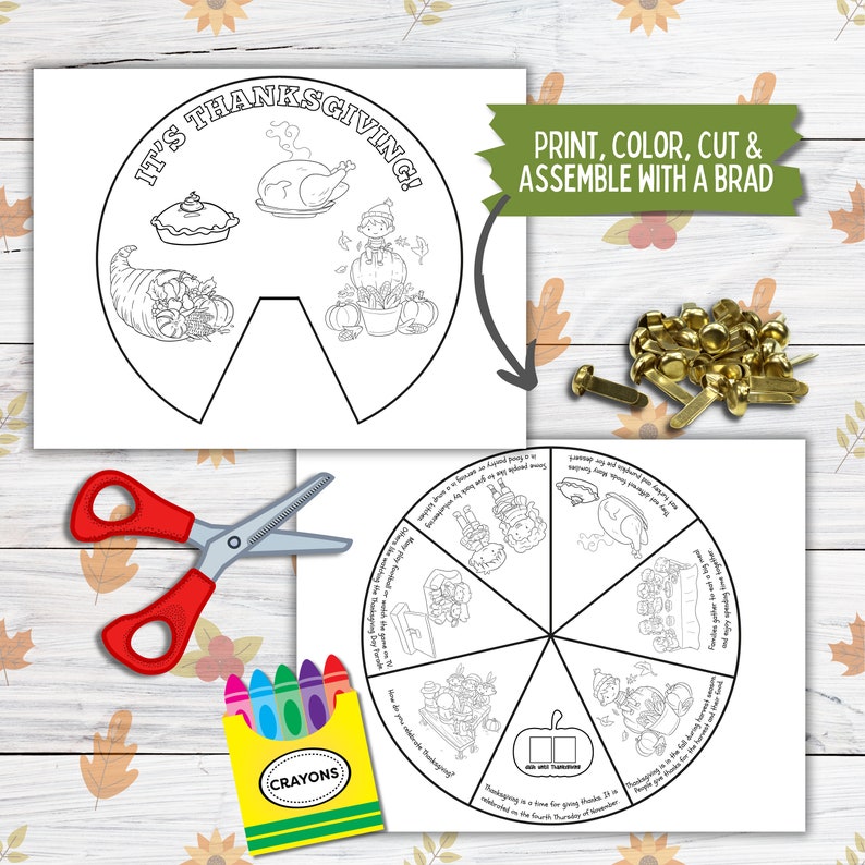 Thanksgiving Coloring Craft for Kids and Toddlers, Printable ...