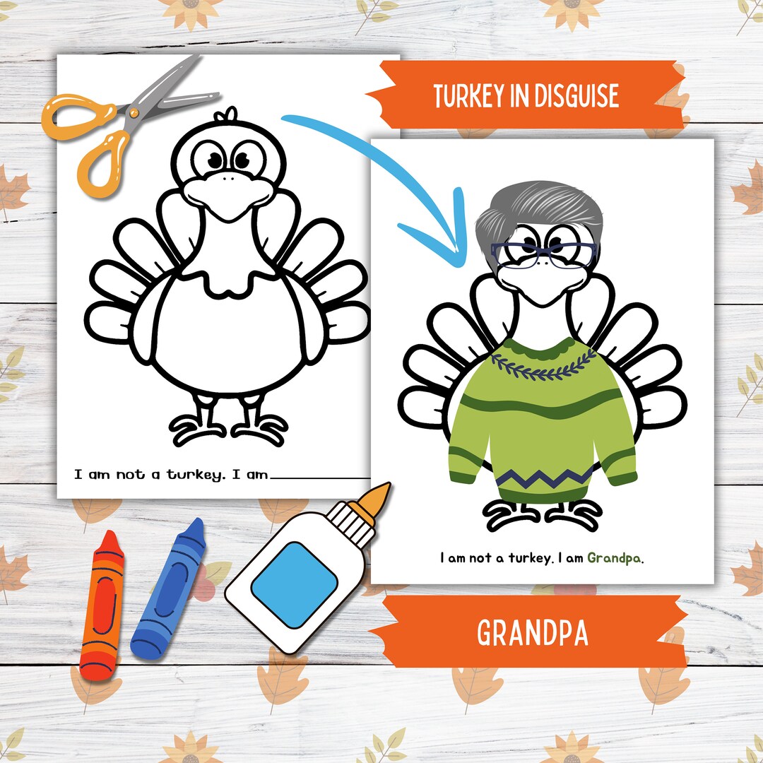 Disguise a Turkey Thanksgiving Printable Crafts for Kids and Toddlers ...