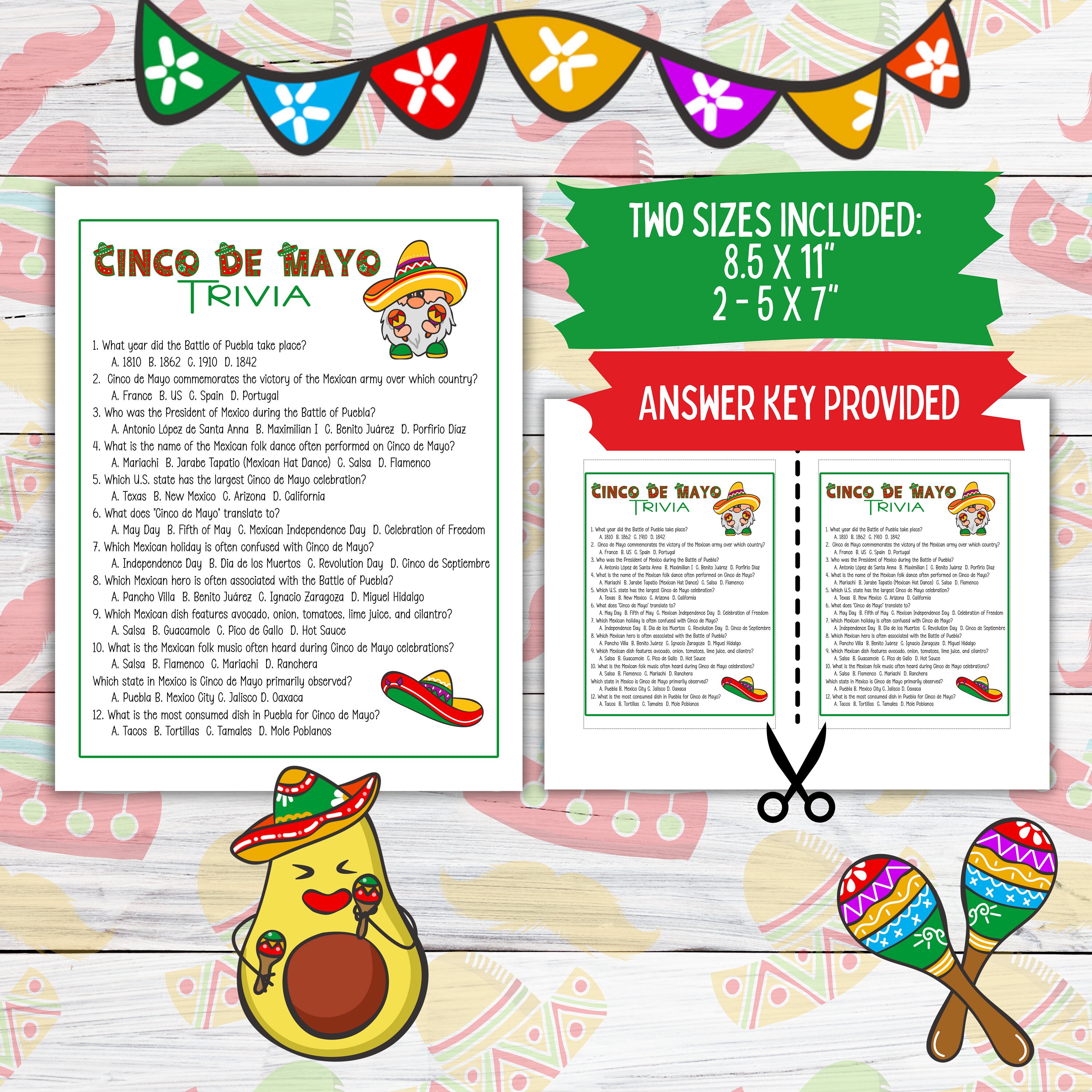 Cinco De Mayo Trivia Game, Cinco De Mayo Trivia Questions, Cinco De ...